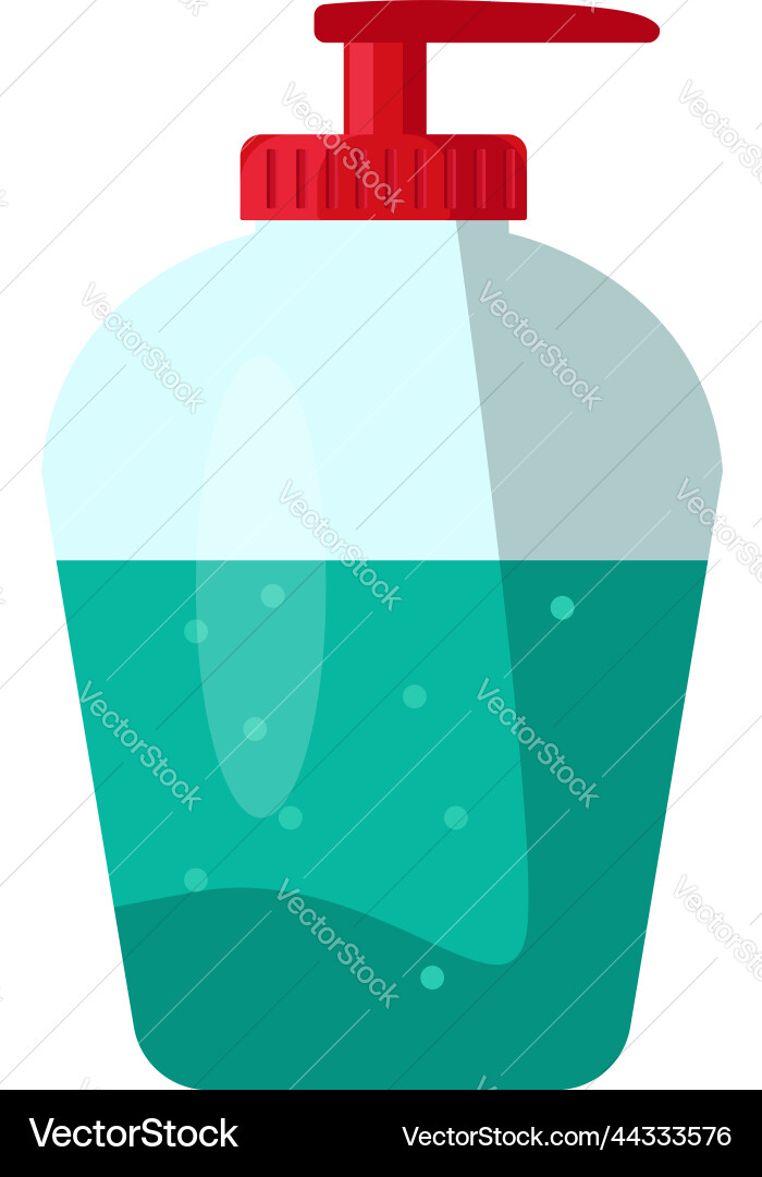 Green sanitary handwash on a white background Vector Image