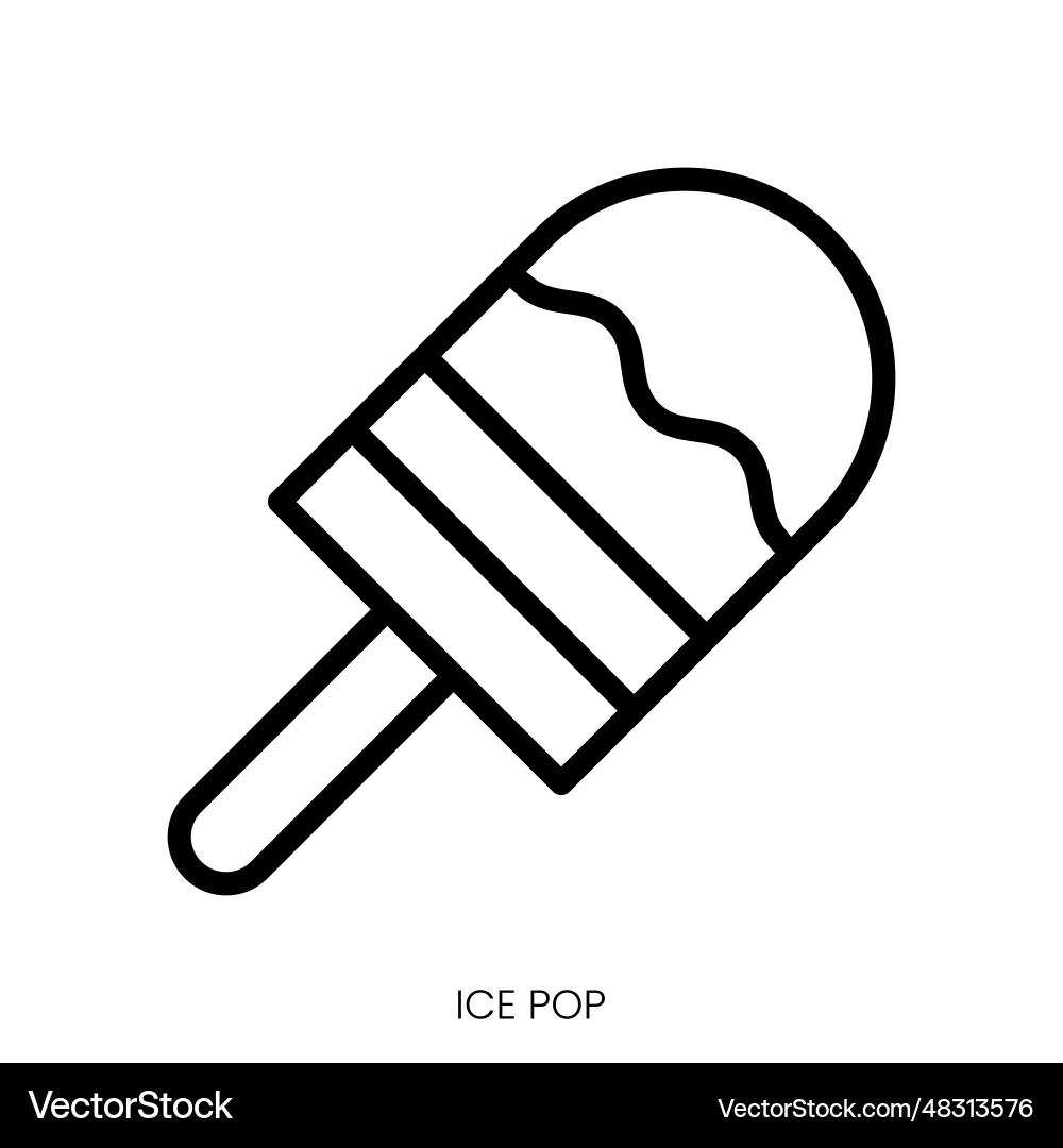 Ice pop icon line art style design isolated on Vector Image