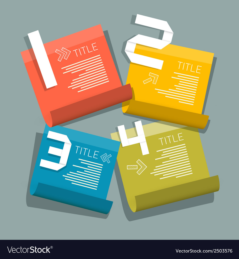 Paper infographics layout - template Royalty Free Vector