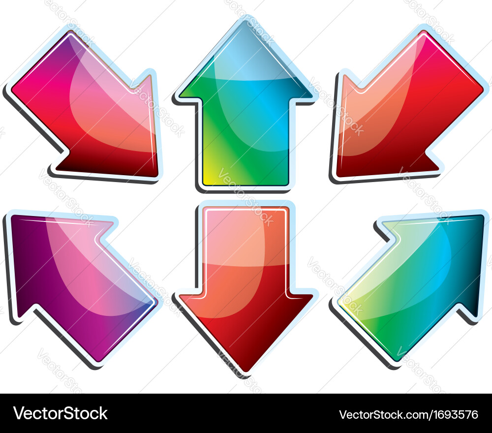 Set of arrow icons Royalty Free Vector Image - VectorStock
