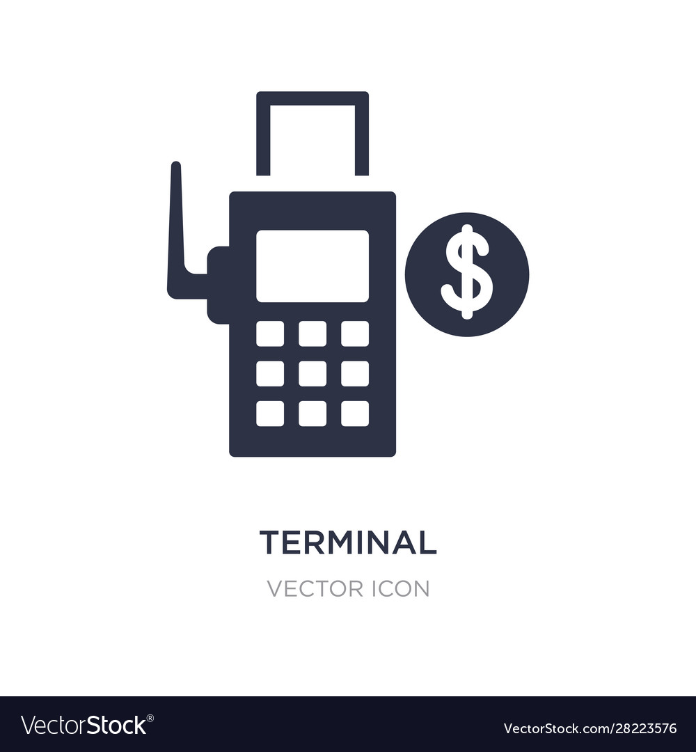 Terminal icon on white background simple element Vector Image