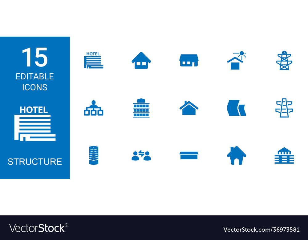 15 structure icons Royalty Free Vector Image - VectorStock