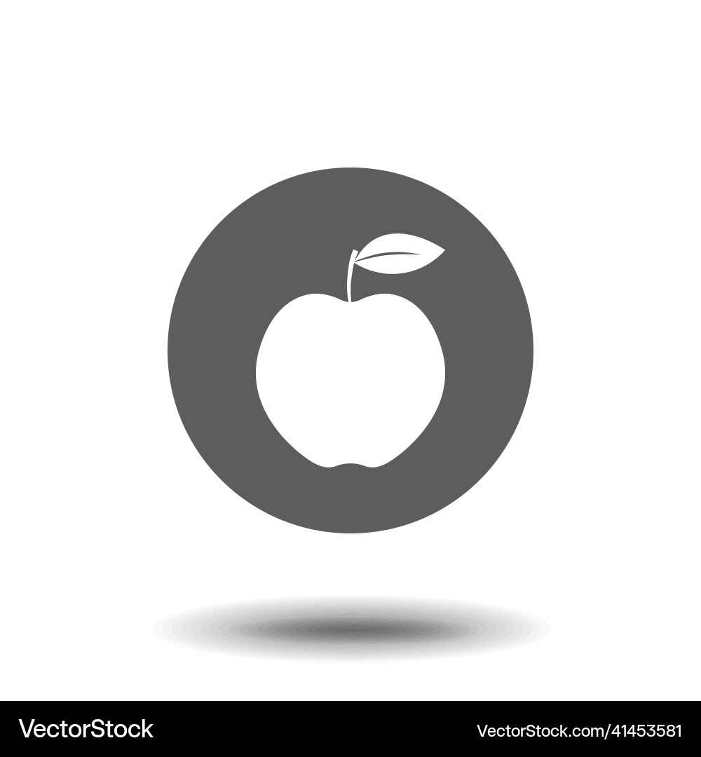 Apple icon in trendy flat style isolated on grey Vector Image