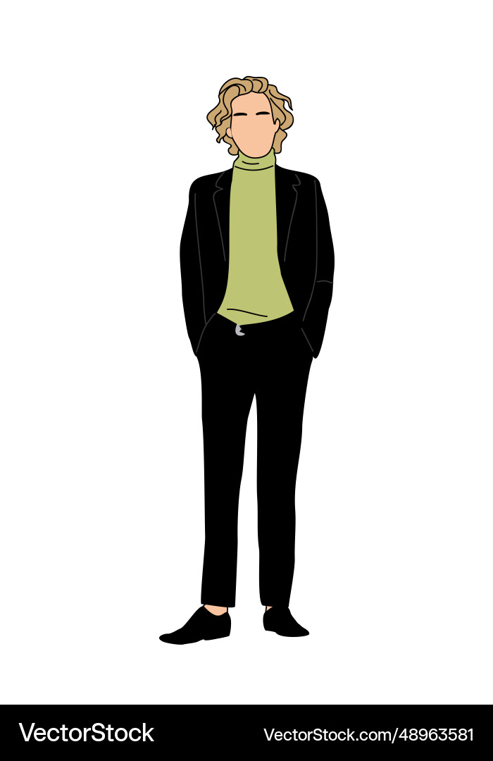 Business man standing in formal suit Royalty Free Vector