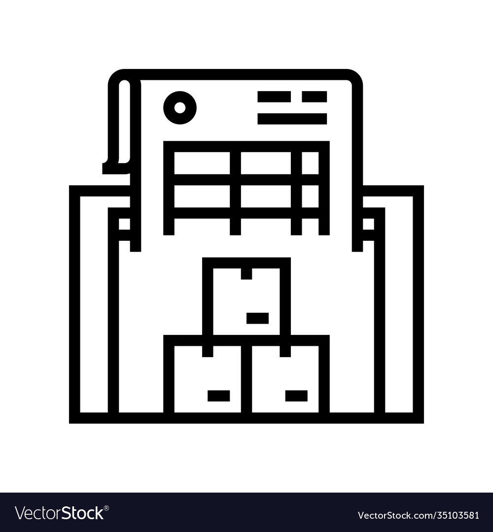 Calculation optimal stock line icon Royalty Free Vector