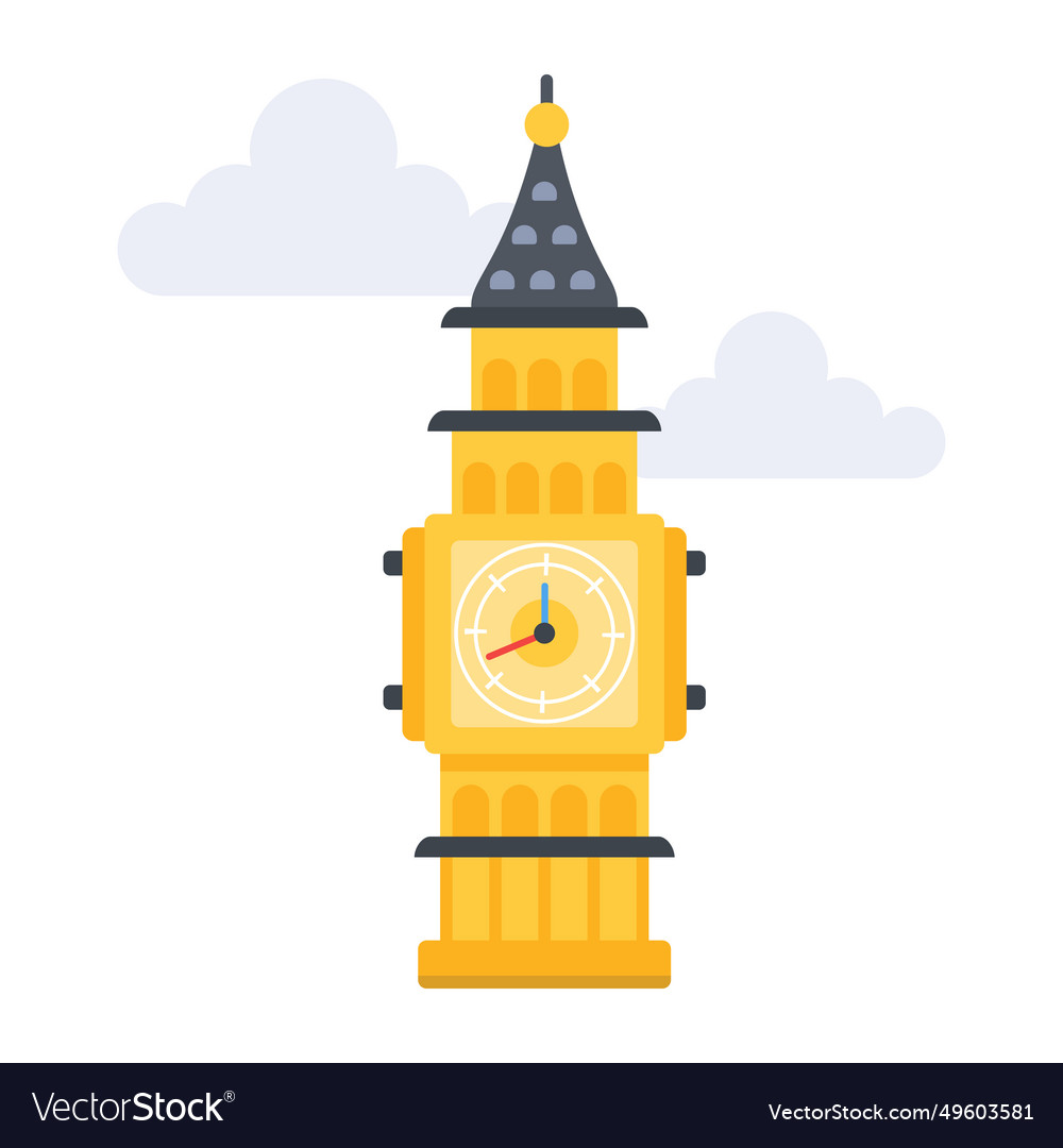 Clock tower Royalty Free Vector Image - VectorStock