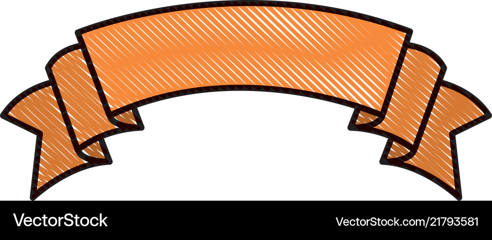 Doodle nice ribbon art decoration design Vector Image