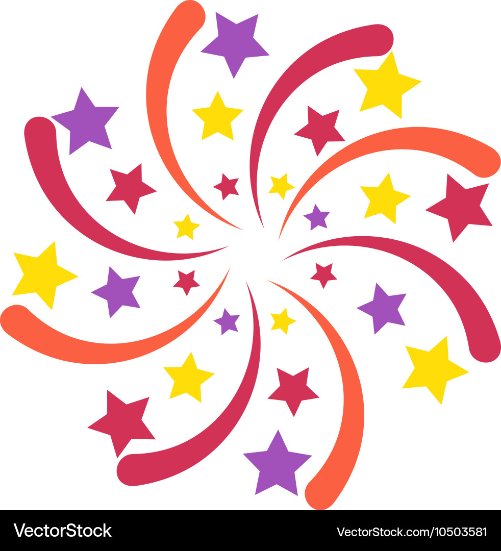 Fireworks icon isolated Royalty Free Vector Image