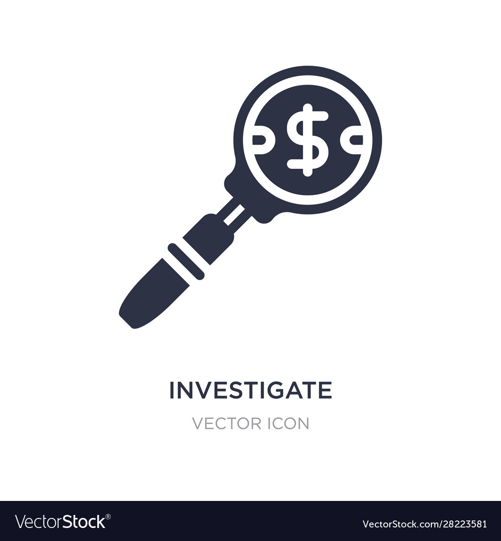 Investigate icon on white background simple Vector Image