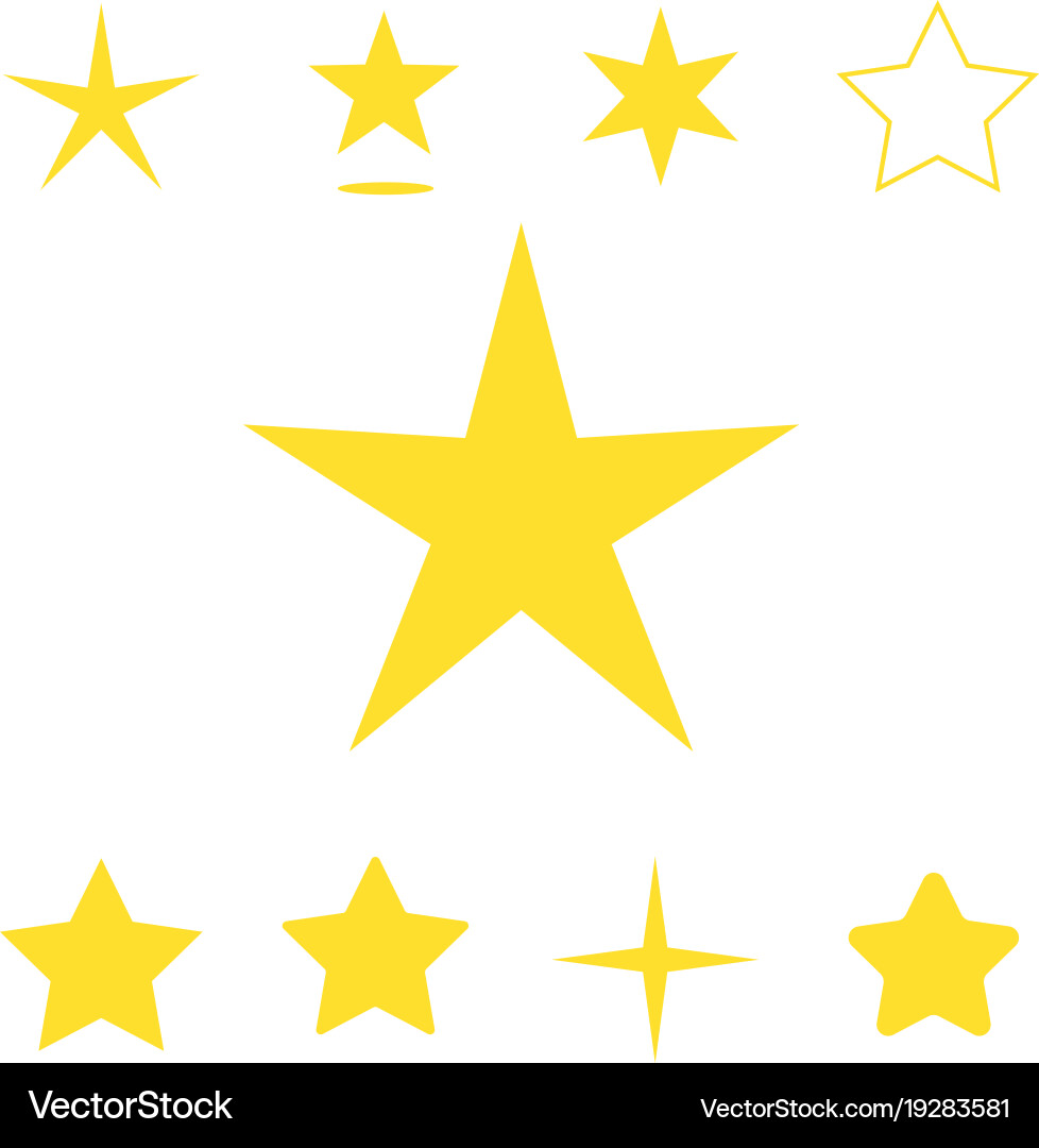 Isolated yellow star icon ranking mark Royalty Free Vector