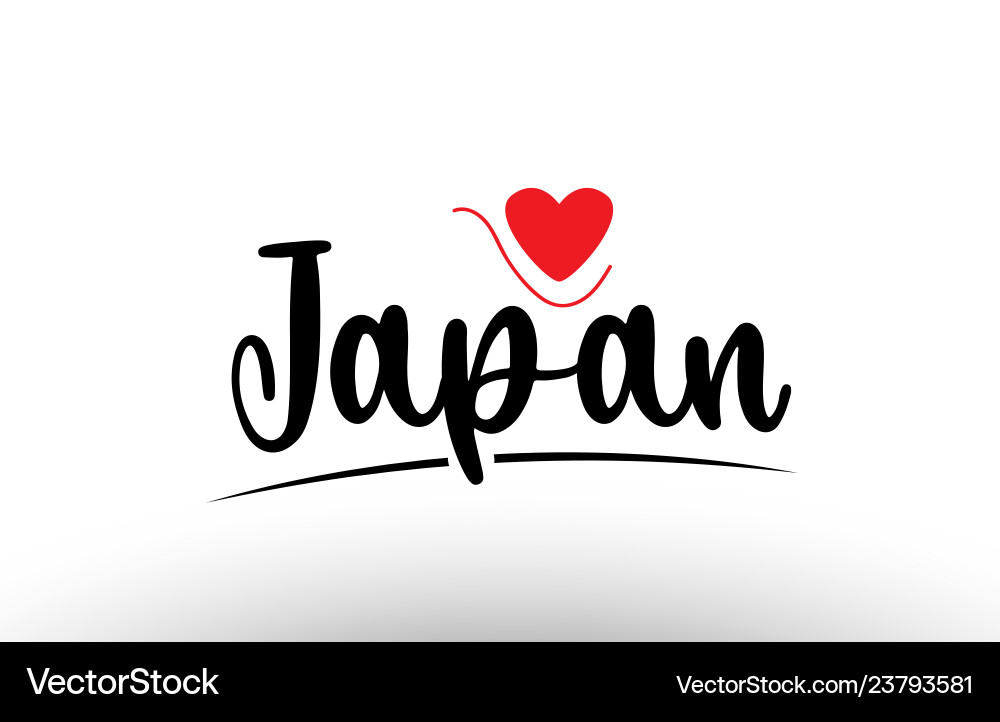 Japan country text typography logo icon design Vector Image