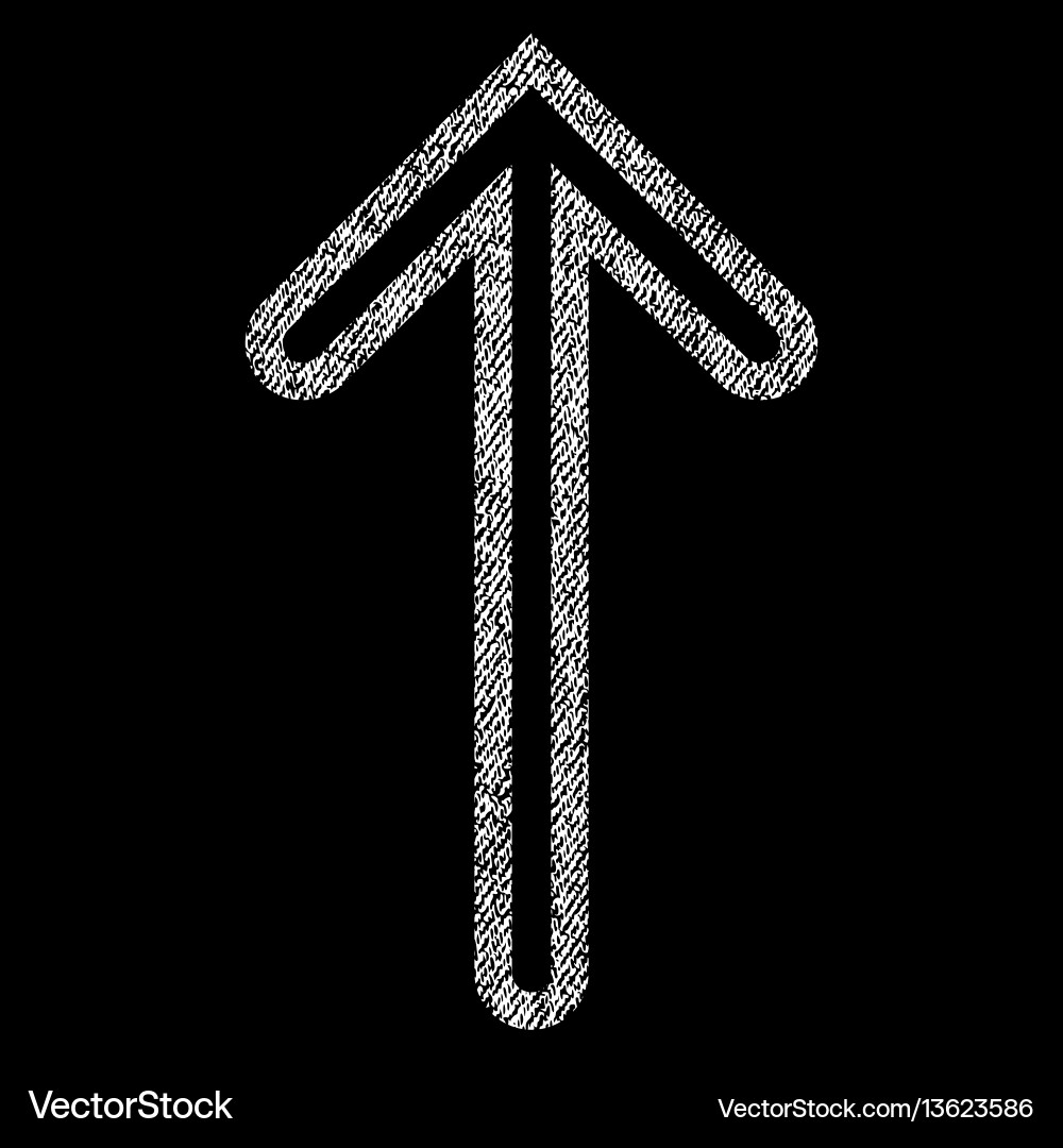 Arrow up fabric textured icon Royalty Free Vector Image