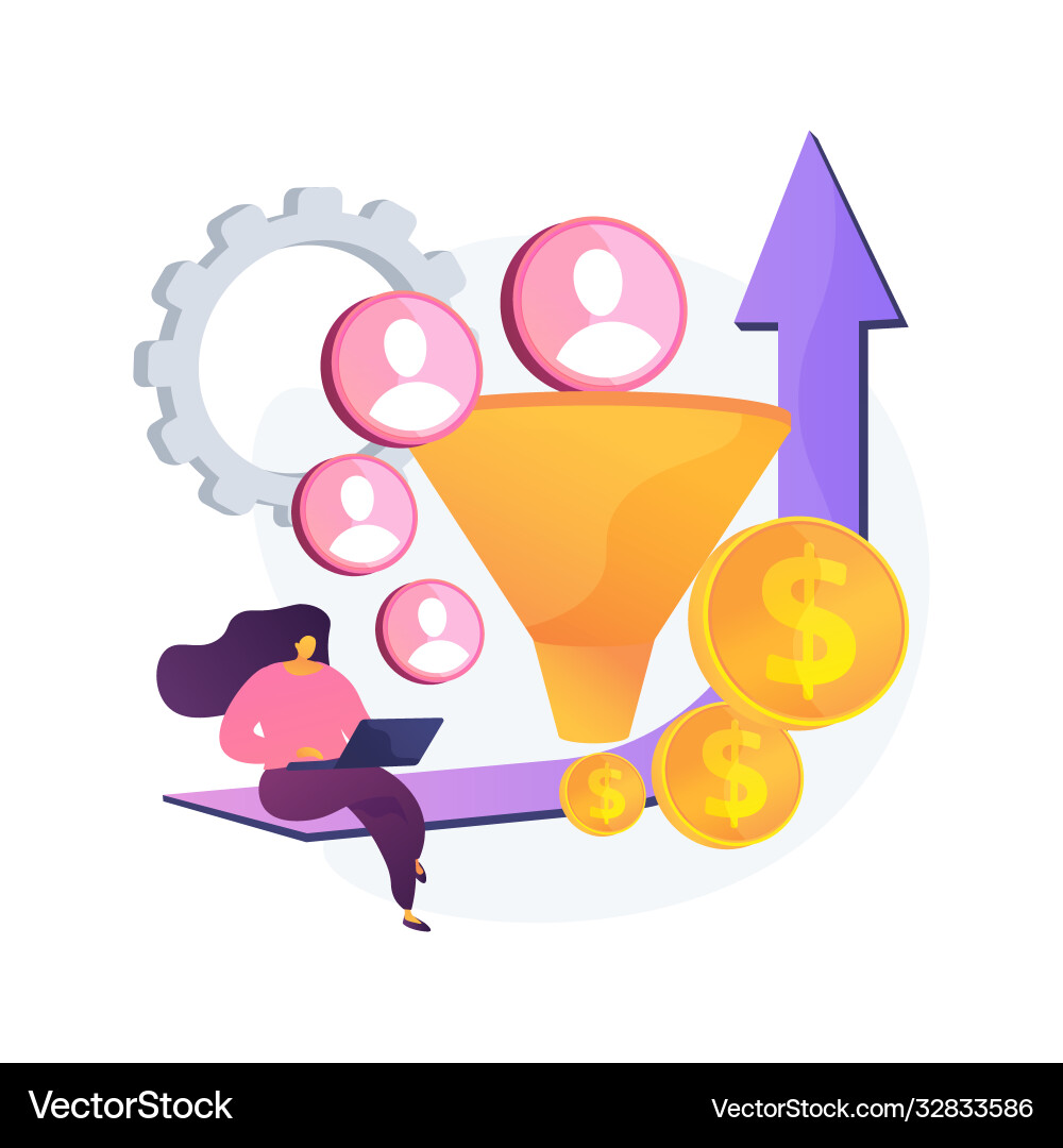 Conversion rate optimization abstract concept Vector Image