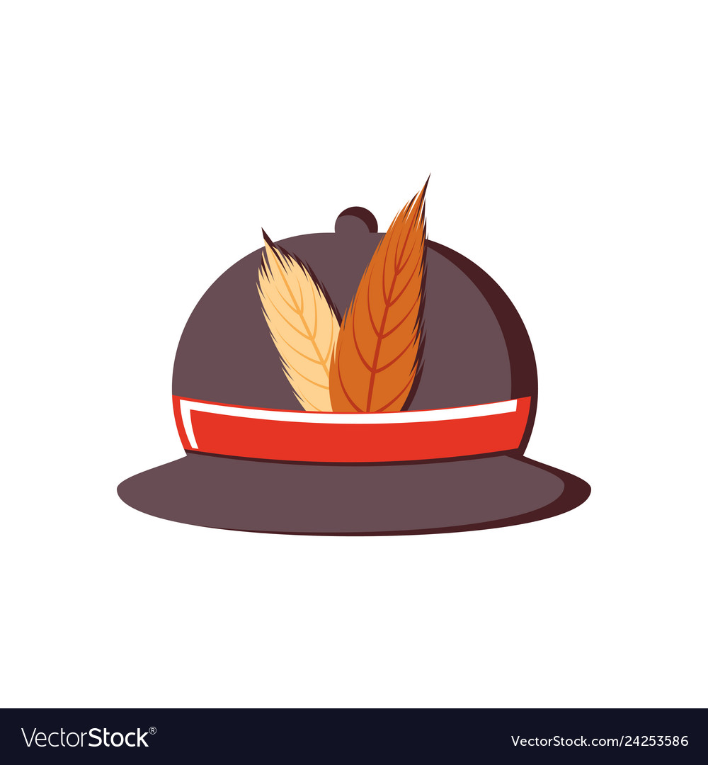 Hunter hat isolated icon Royalty Free Vector Image