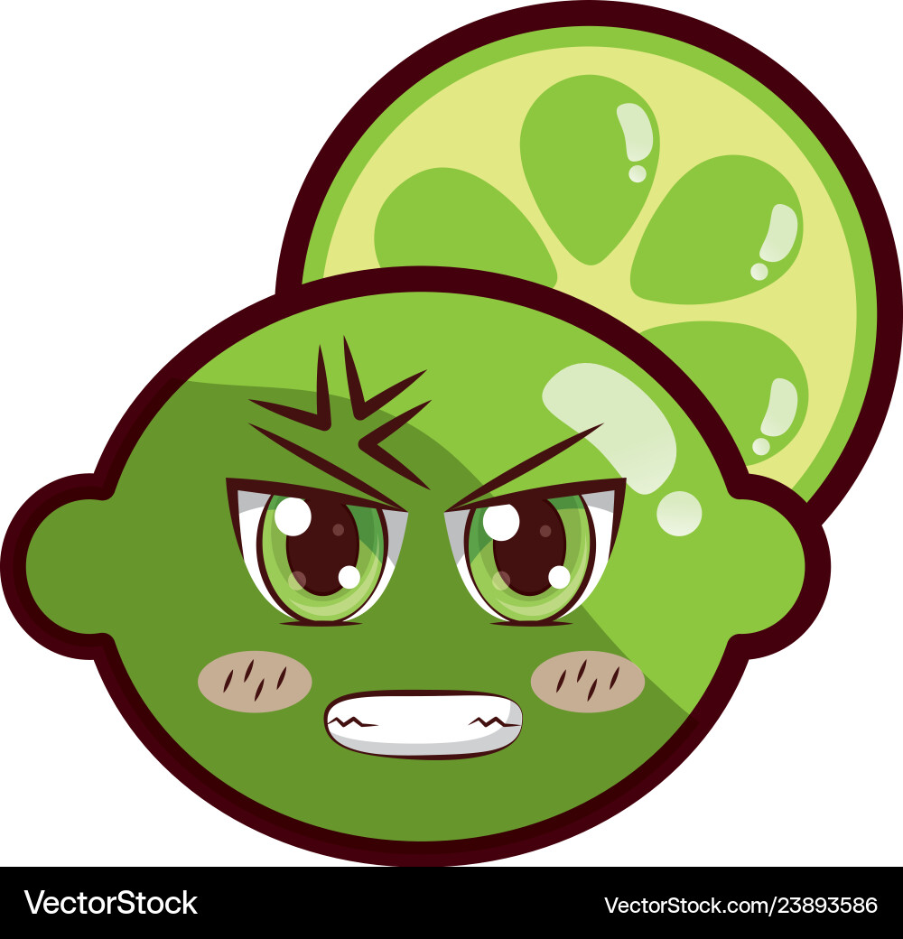 Kawaii lemon cartoon character Royalty Free Vector Image