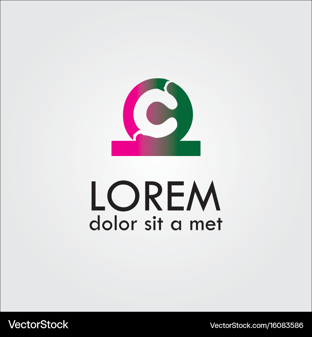 Letter c colourful company logo Royalty Free Vector Image