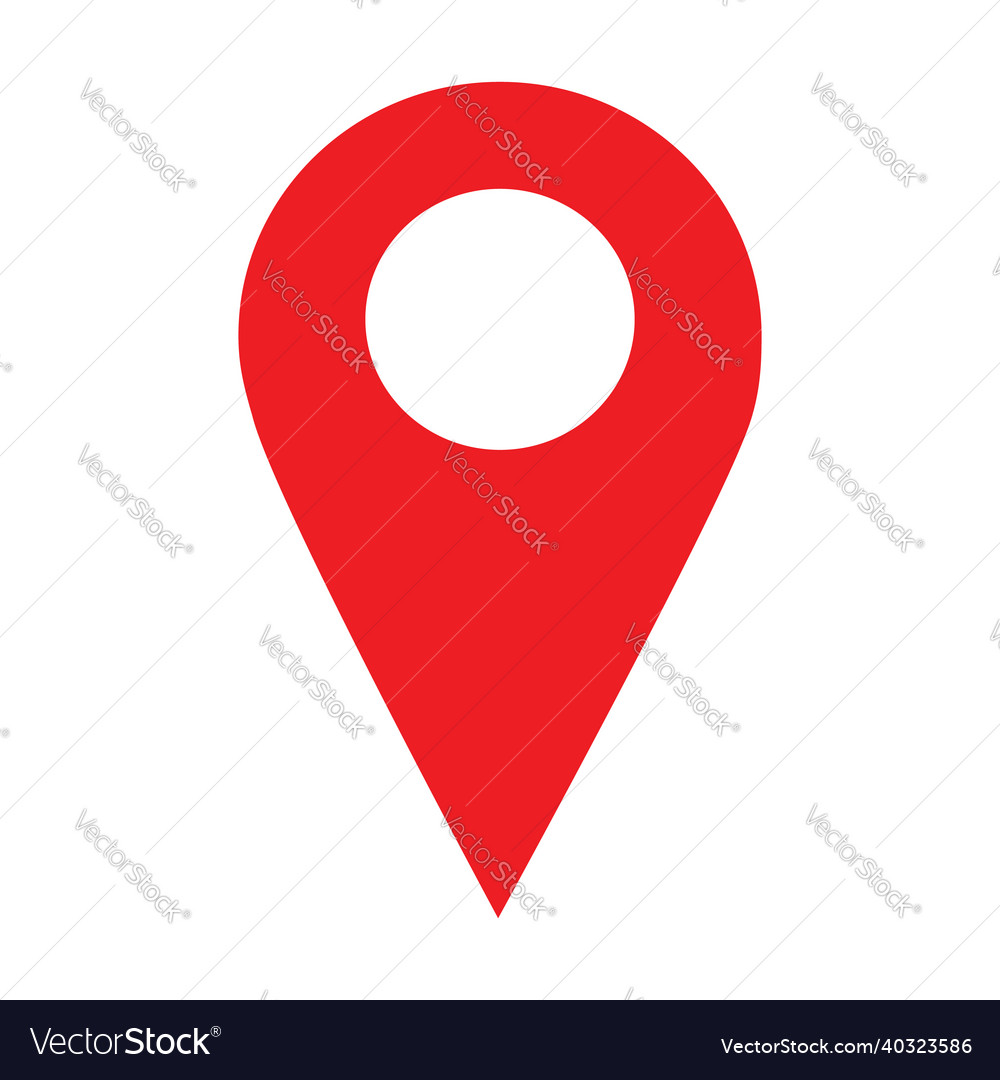 Map red pointer icon marker isolated Royalty Free Vector