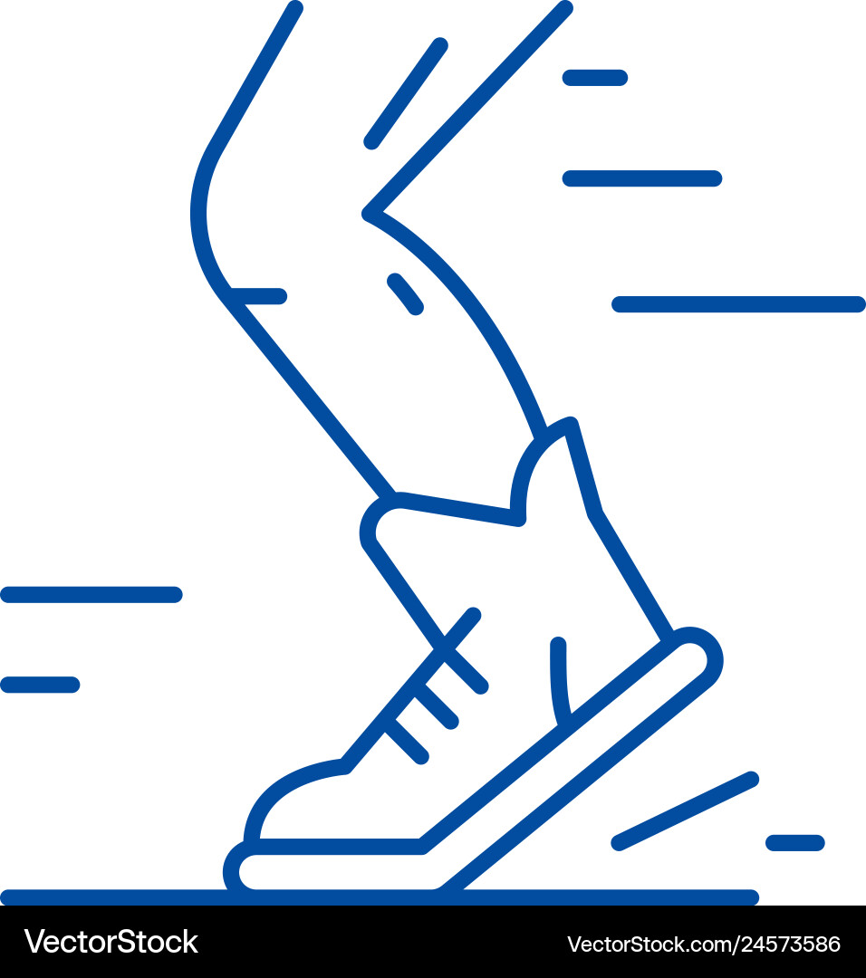 Sport running line icon concept running Royalty Free Vector