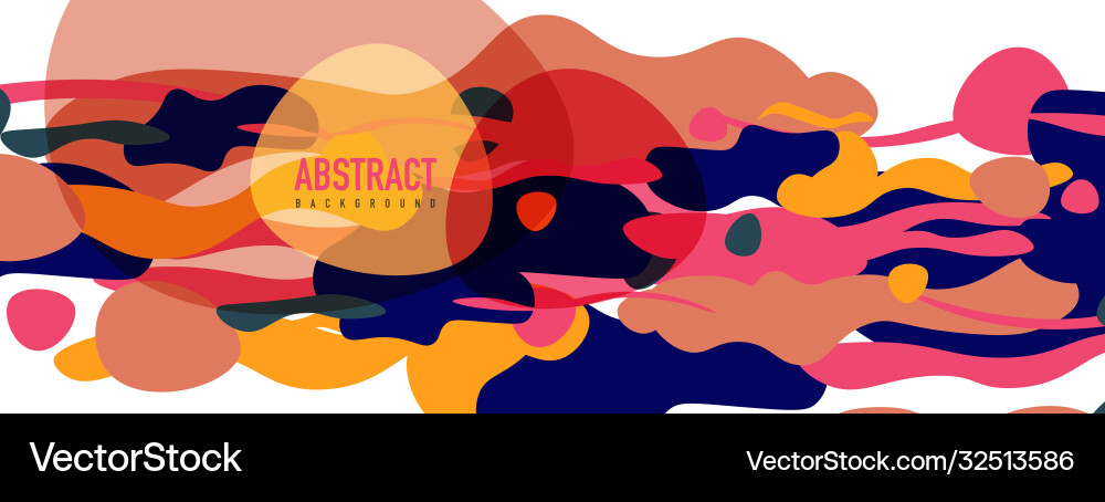 Trendy liquid style shapes abstract design Vector Image