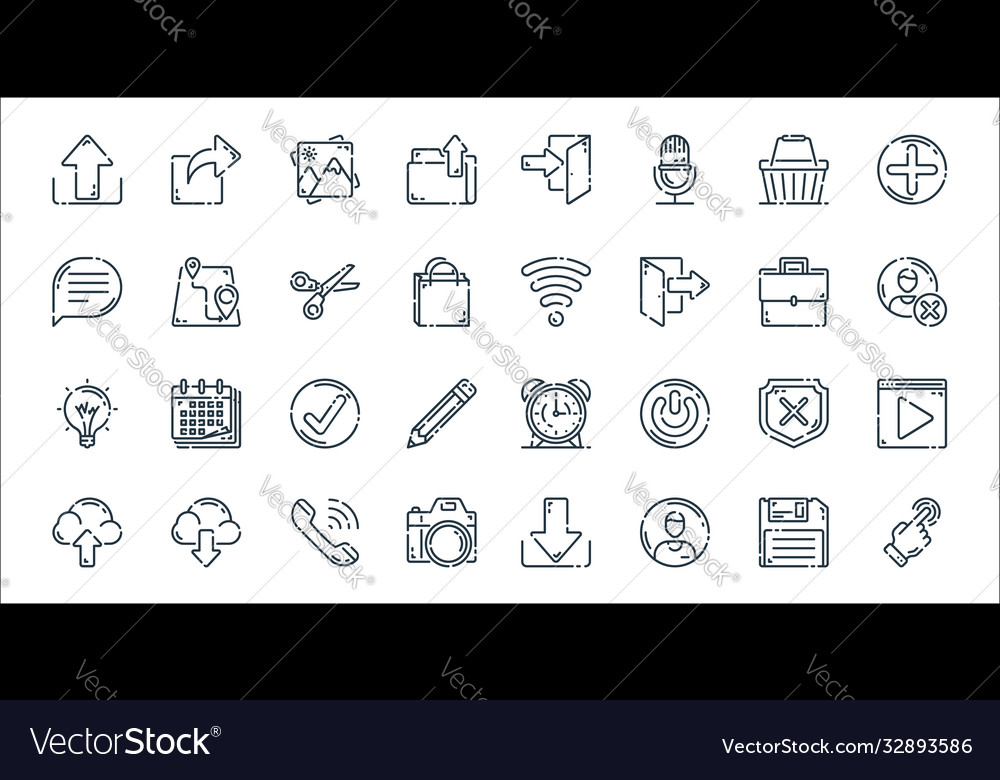 User interface line icons linear set quality Vector Image