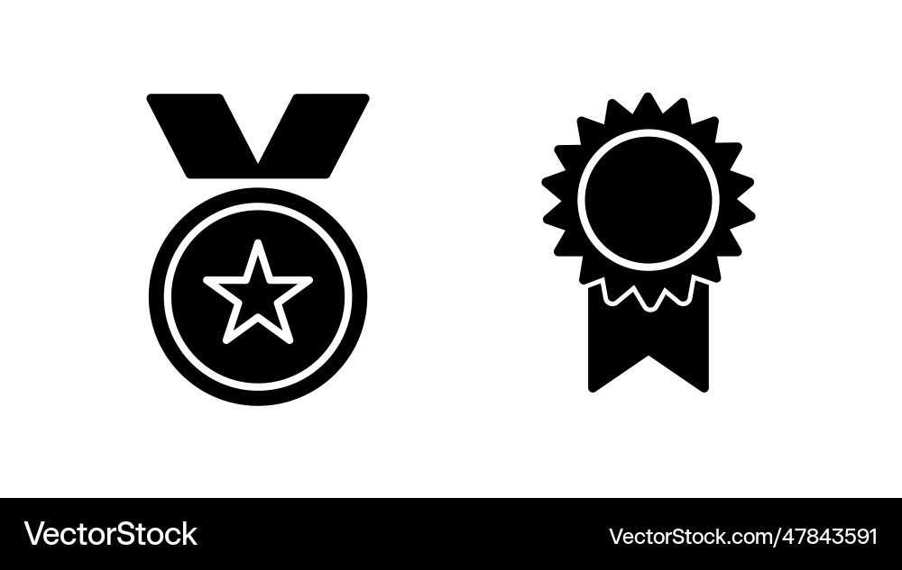 Achieve icon medal icon award certificate Vector Image