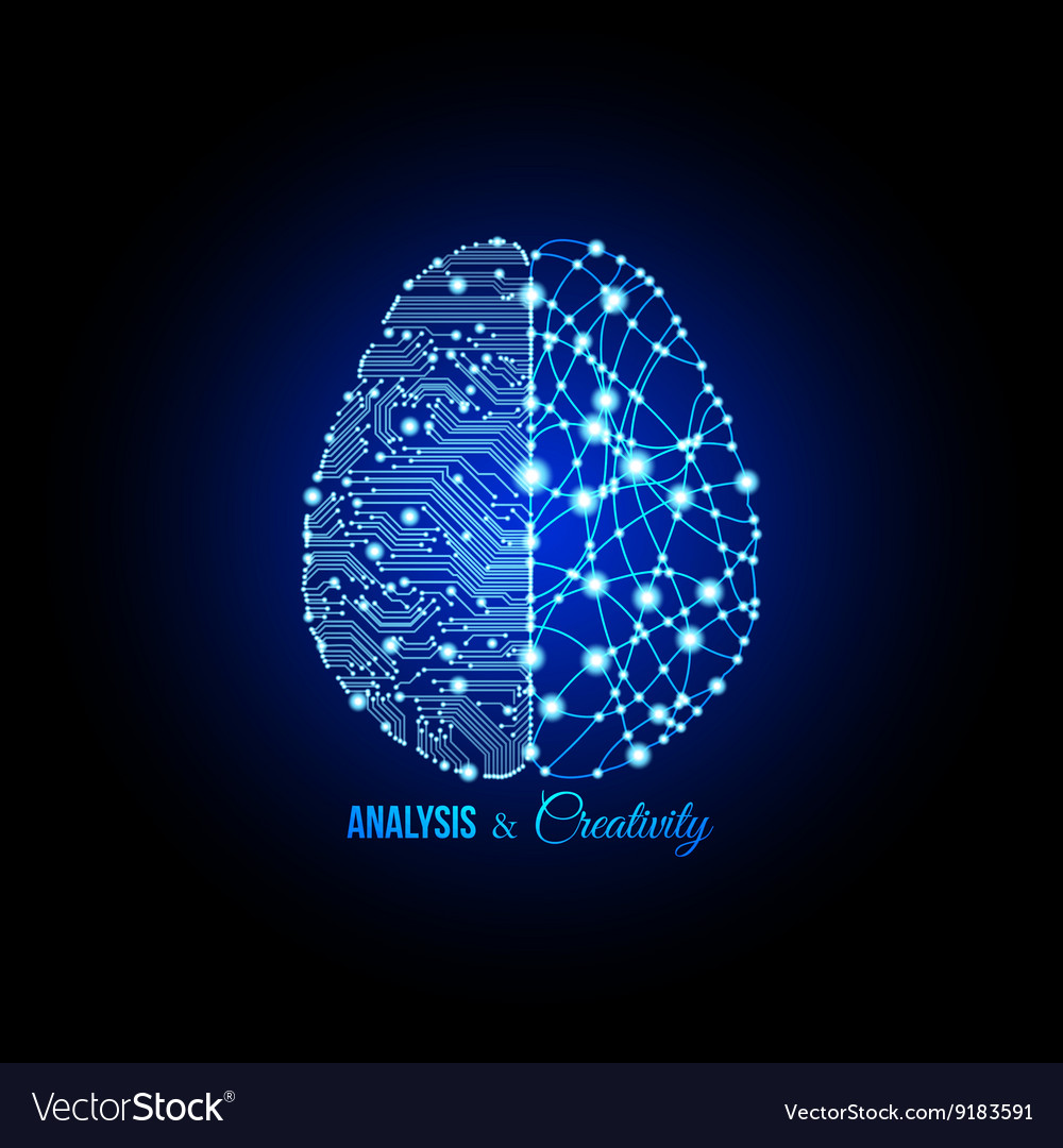 Analysis and creativity concept Royalty Free Vector Image