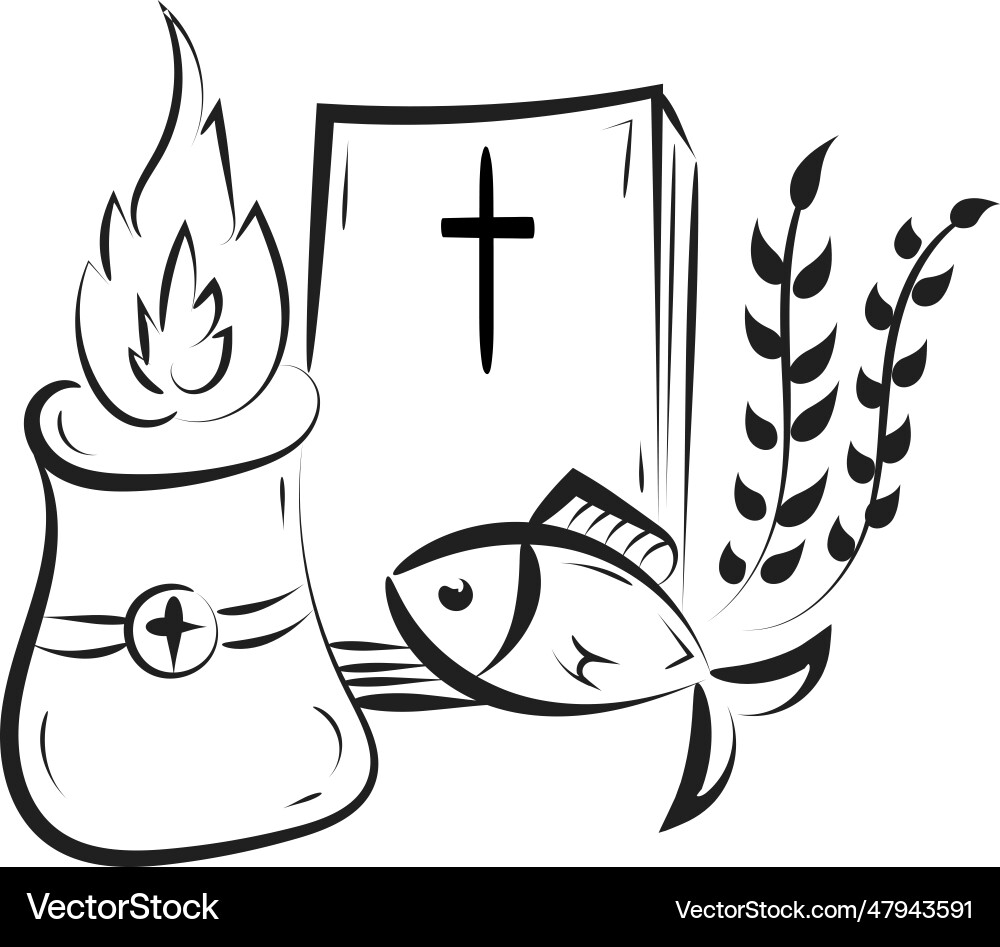Christian symbol design for print Royalty Free Vector Image