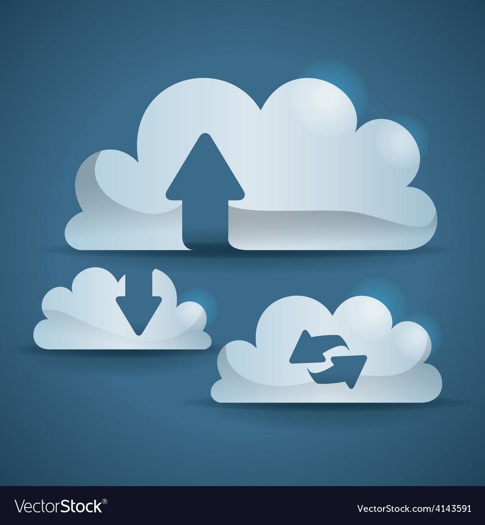 Cloud computing design Royalty Free Vector Image