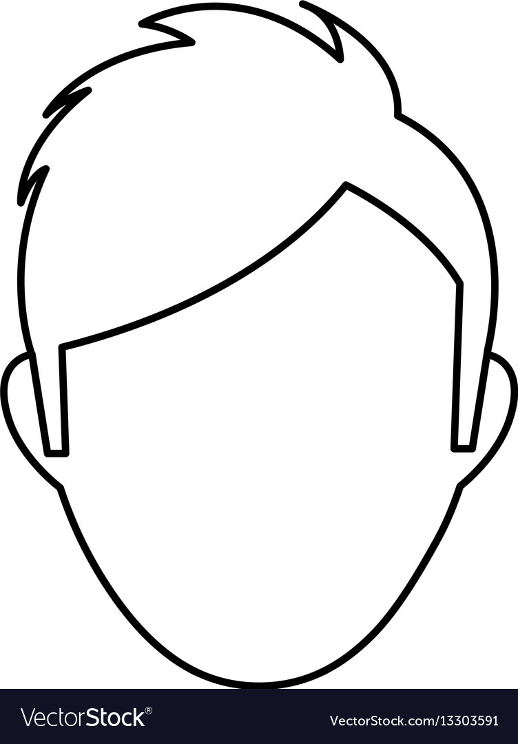 Faceless man head Royalty Free Vector Image - VectorStock