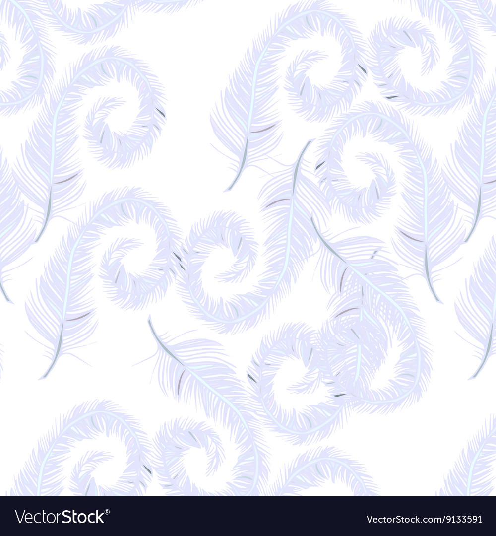 Feather pattern on transparent background Vector Image