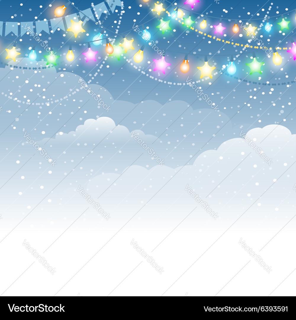 Festive christmas garland Royalty Free Vector Image