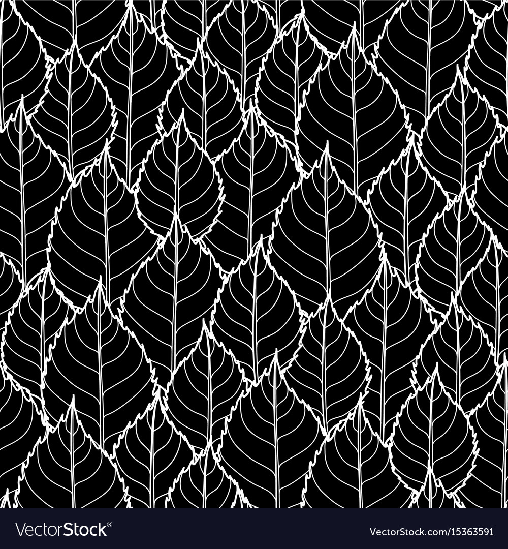 Graphic leaves pattern Royalty Free Vector Image