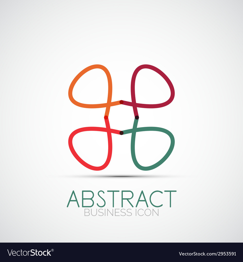 Line design loop logo Royalty Free Vector Image