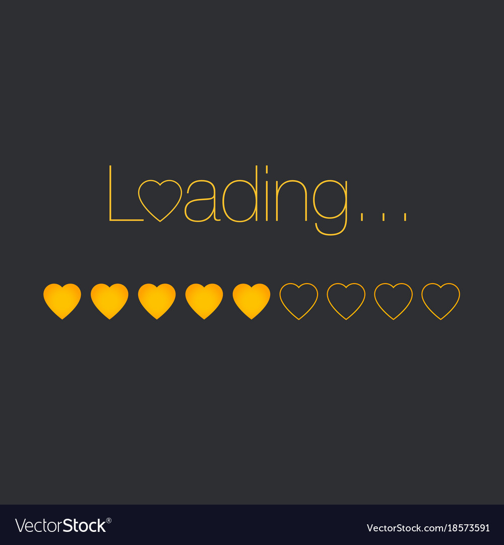 Loading heart bar Royalty Free Vector Image - VectorStock