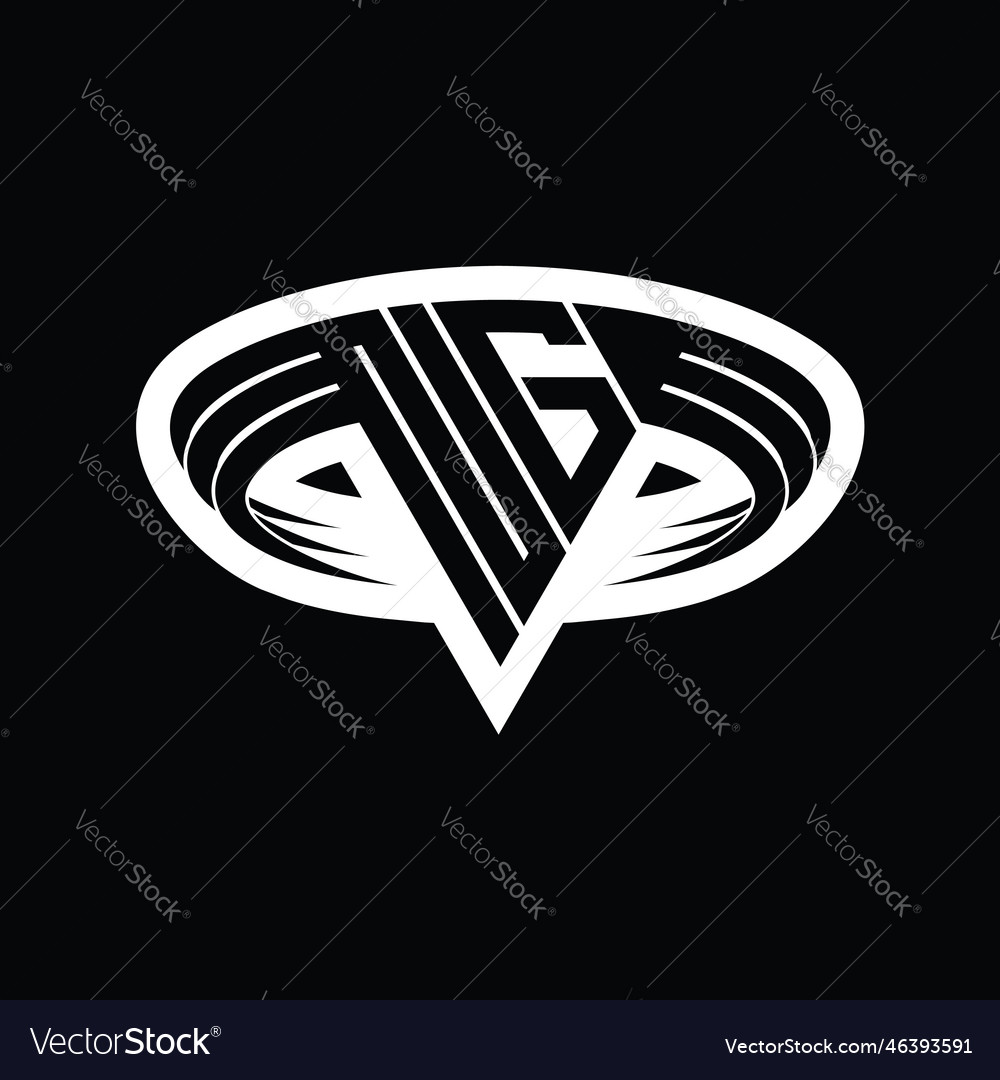 Ng logo monogram with triangle shape slice Vector Image
