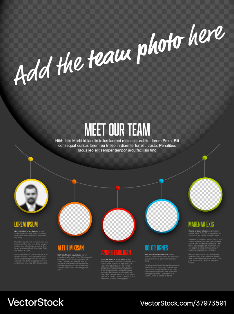 Our company team presentation template with big Vector Image