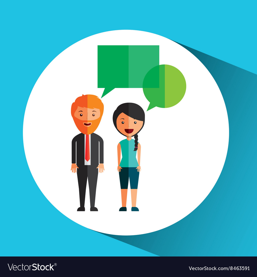 People talking design Royalty Free Vector Image