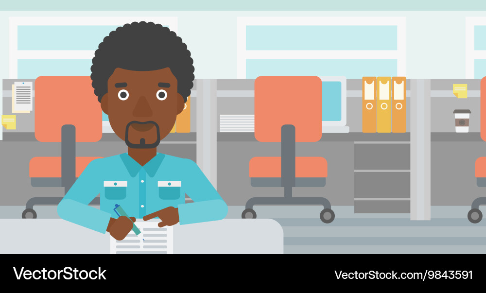 Signing of business documents Royalty Free Vector Image