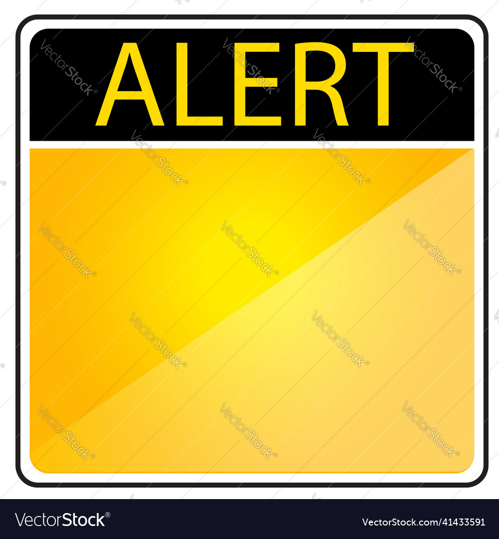 Simple square blank atention or alert sign Vector Image