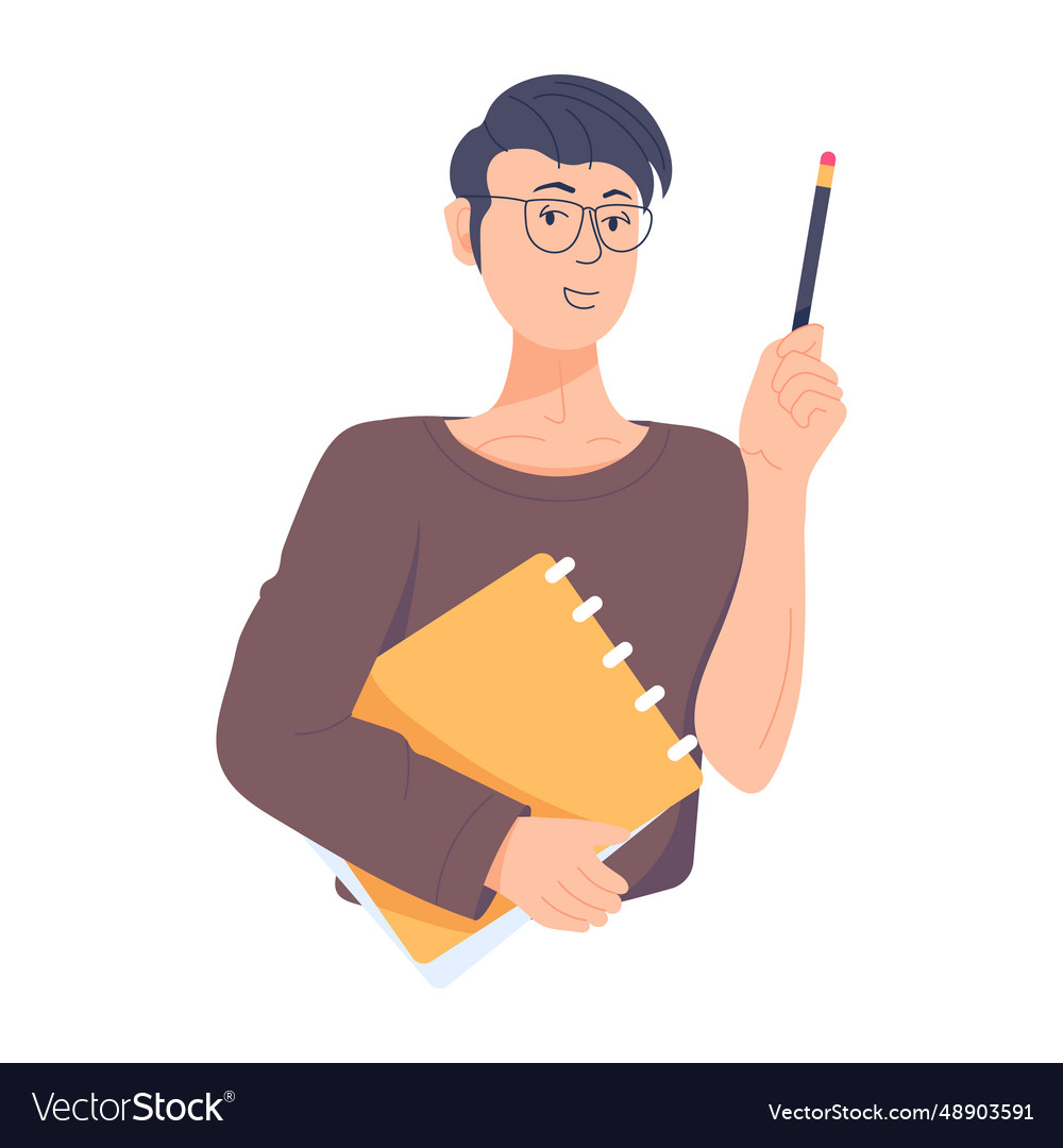 Smart student Royalty Free Vector Image - VectorStock