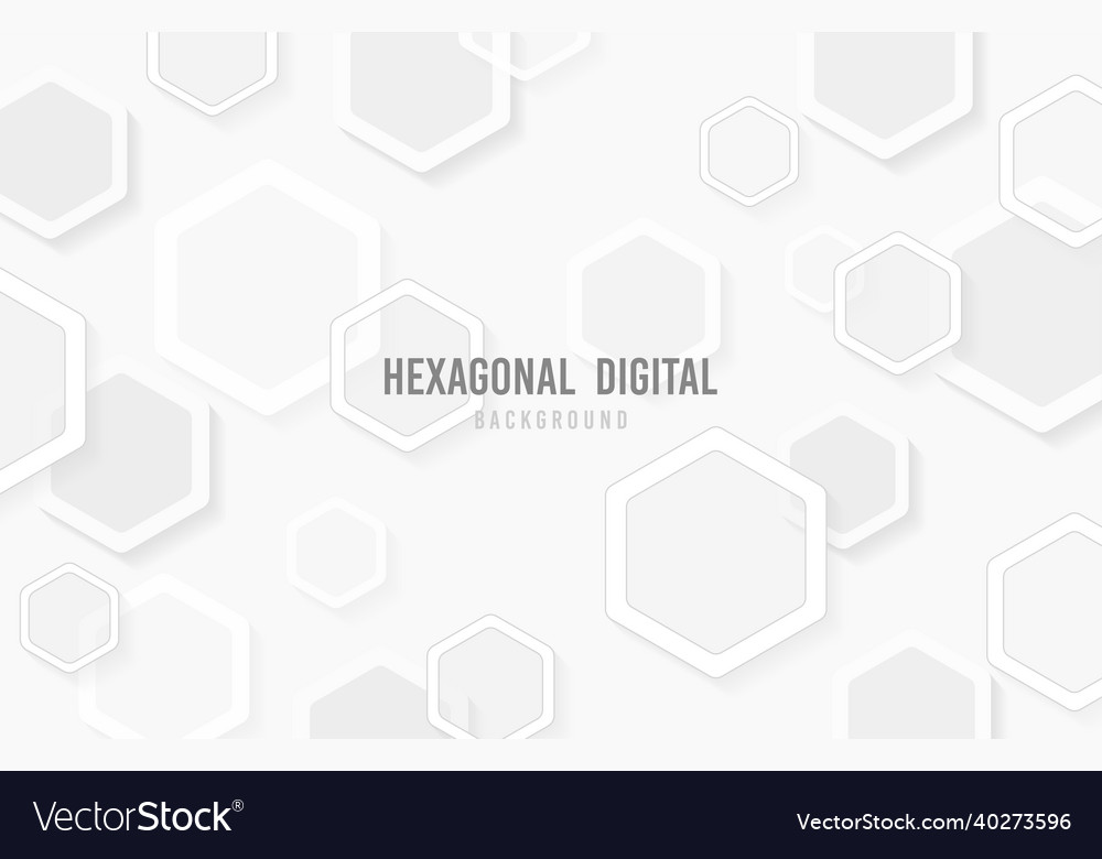 Abstract hexagonal pattern artwork template Vector Image