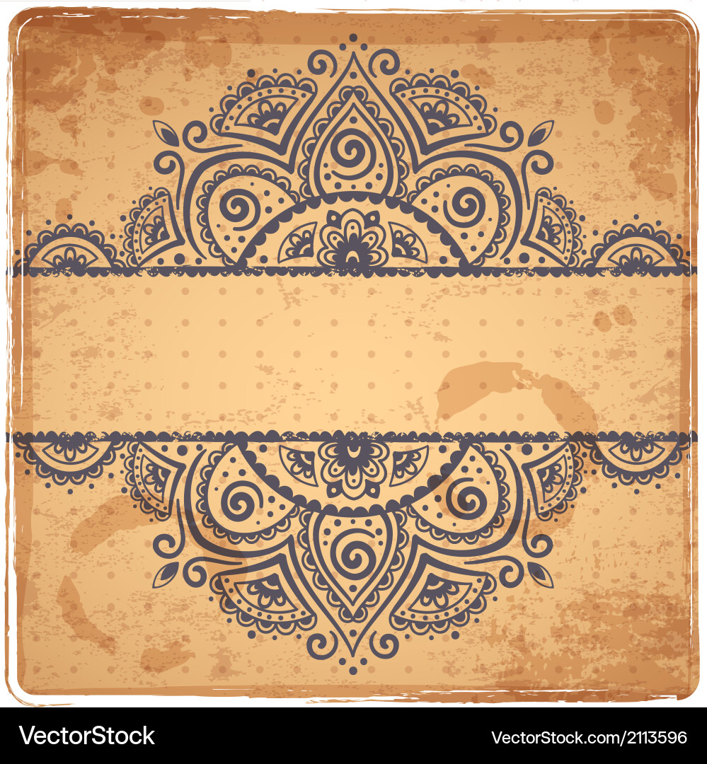 Beautiful indian floral ornament Royalty Free Vector Image