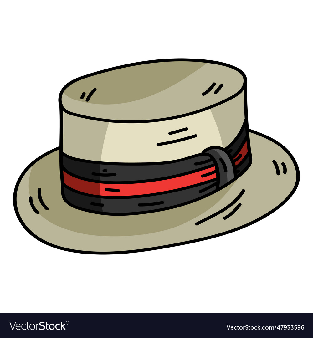 Cap hat top hat flat Royalty Free Vector Image