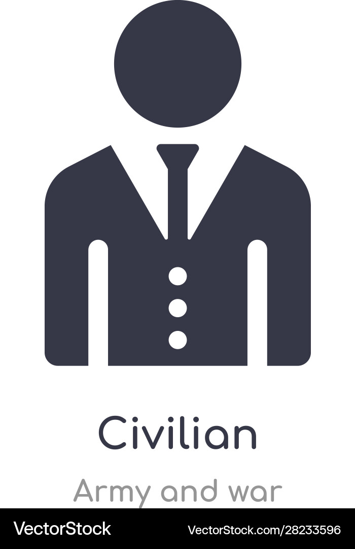 Civilian icon isolated icon from army Royalty Free Vector