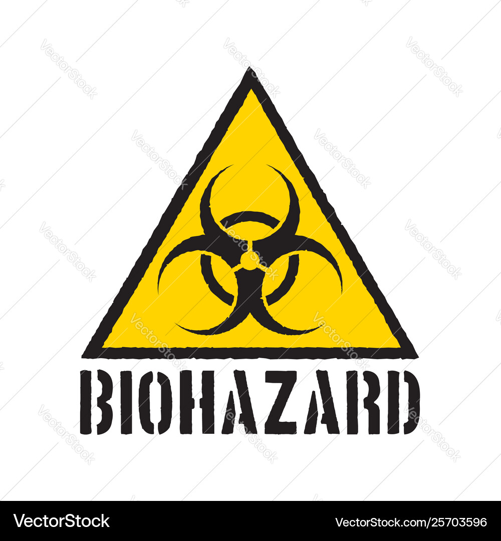 Grunge biohazard symbol warning sign Royalty Free Vector