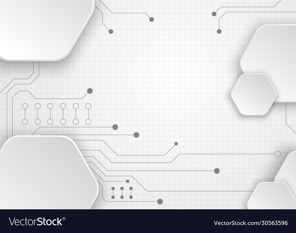Hexagon technology background Royalty Free Vector Image