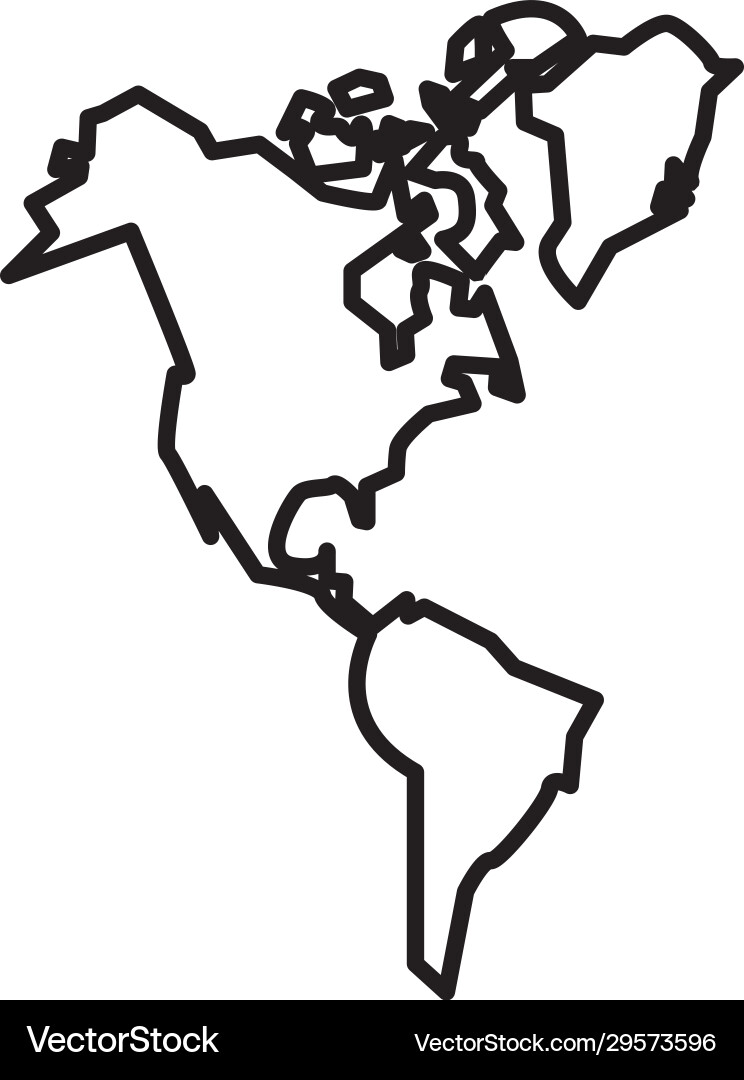 New continent american isolated icon Royalty Free Vector