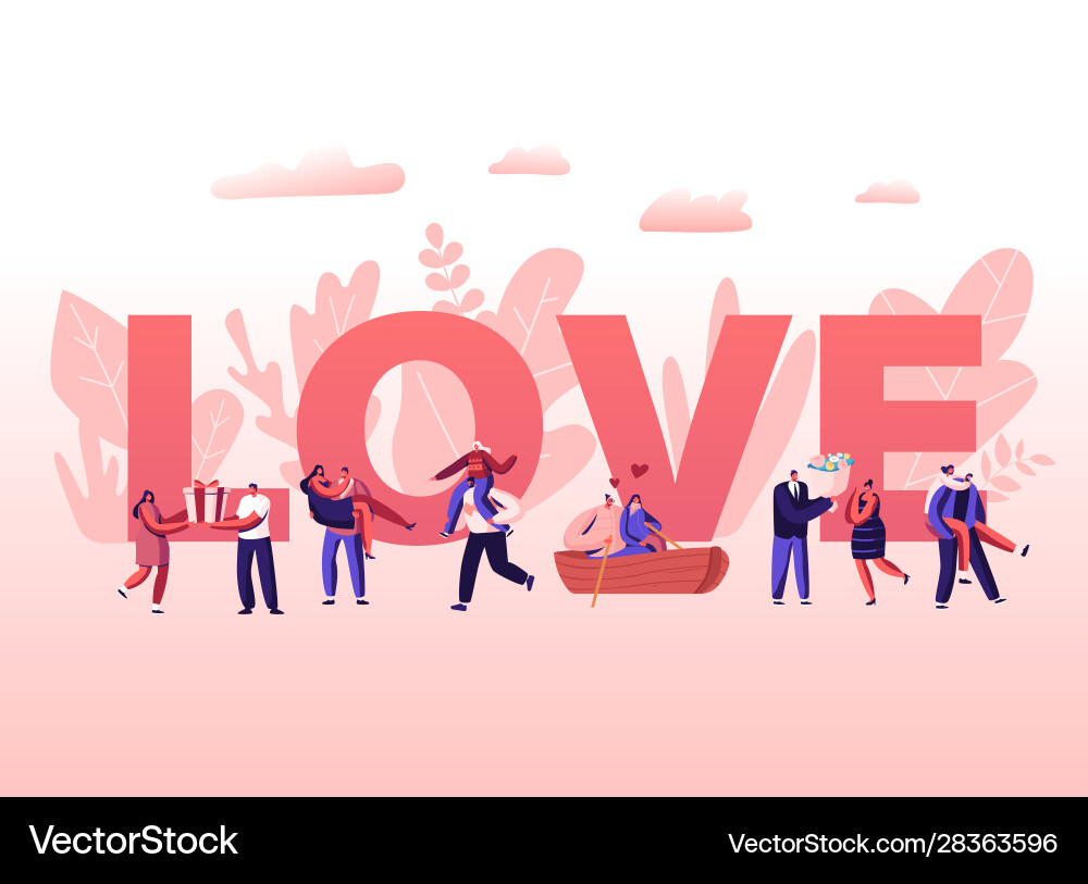 People in love concept happy couples relations Vector Image