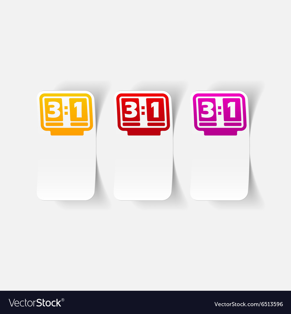 Realistic design element score board Royalty Free Vector
