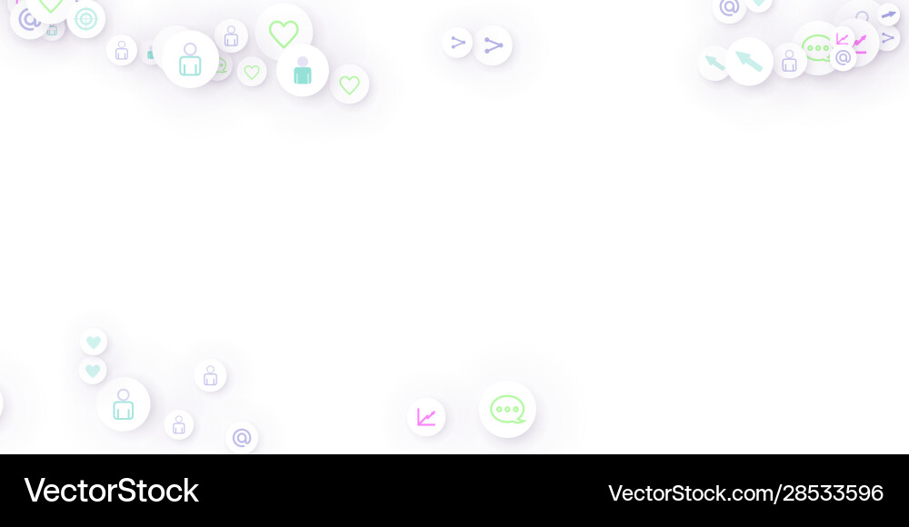 Social media marketing communication concept Vector Image